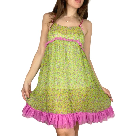 Anna Sui | Dresses | Vintage Y2k Anna Sui Victorias Secret Collab Green ...